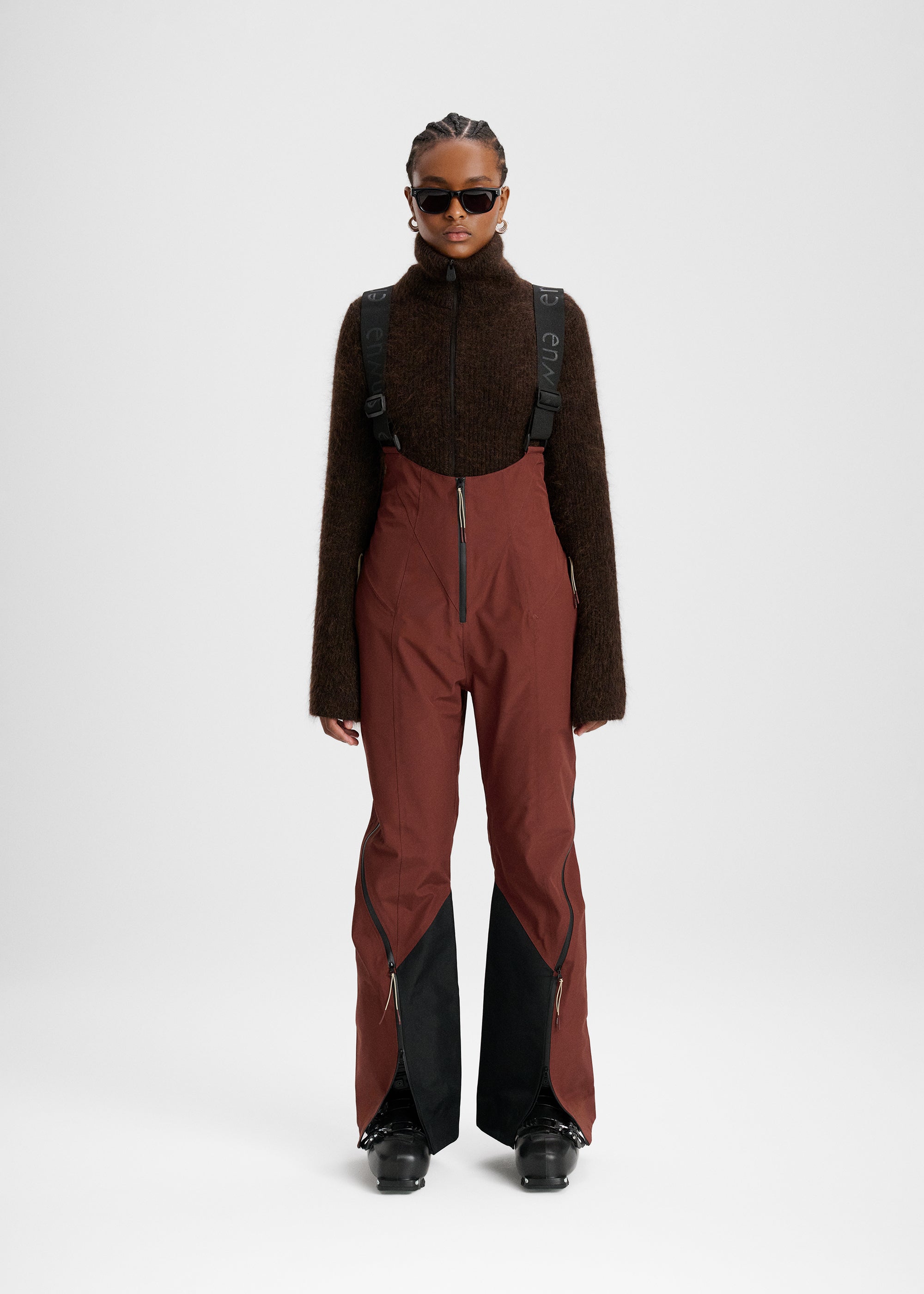 Women's Jet Shell Ski Pants Burgundy | ENNUE — Shop now