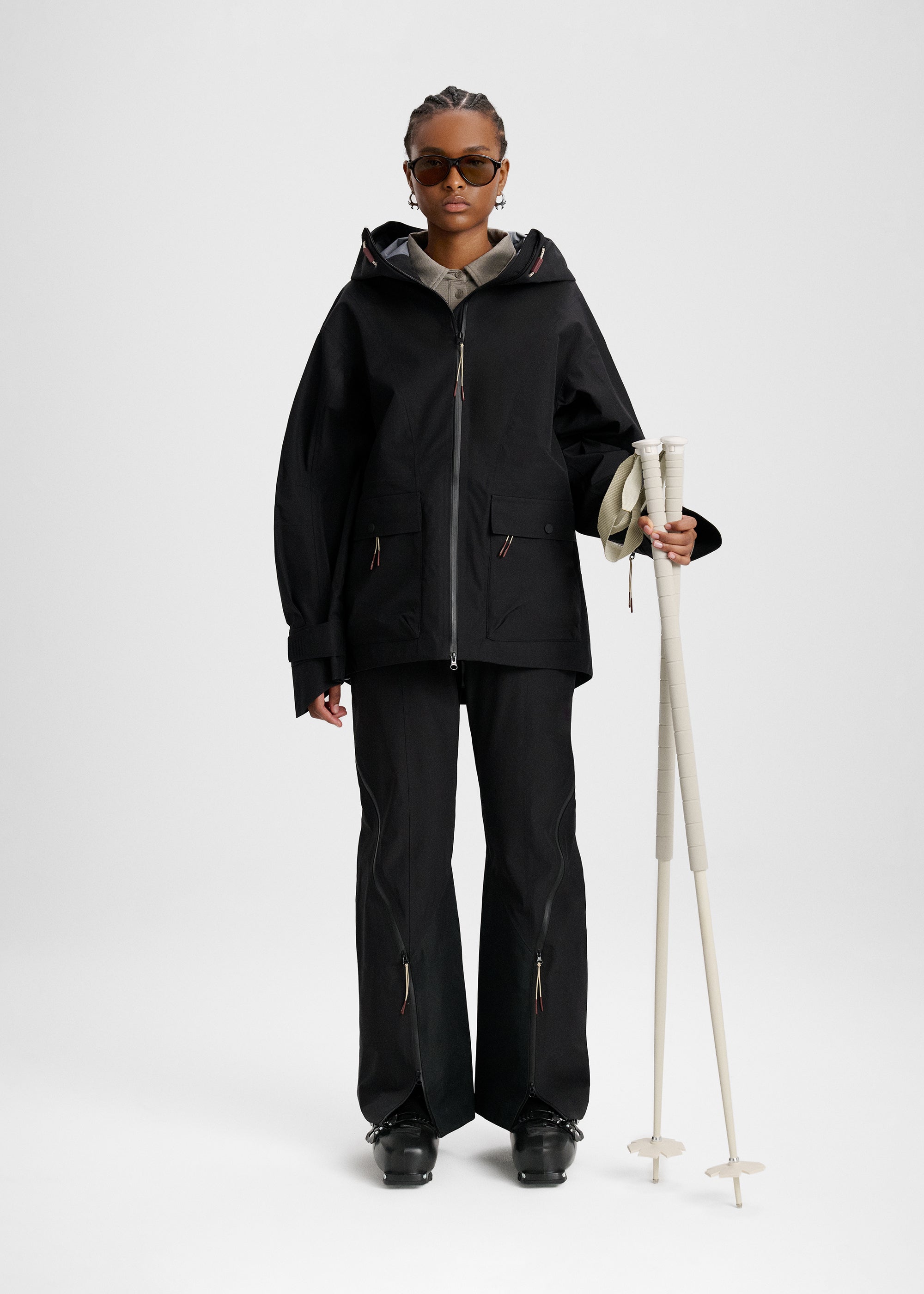 Women's Slate Shell Ski Jacket in Black | ENNUE — Shop now